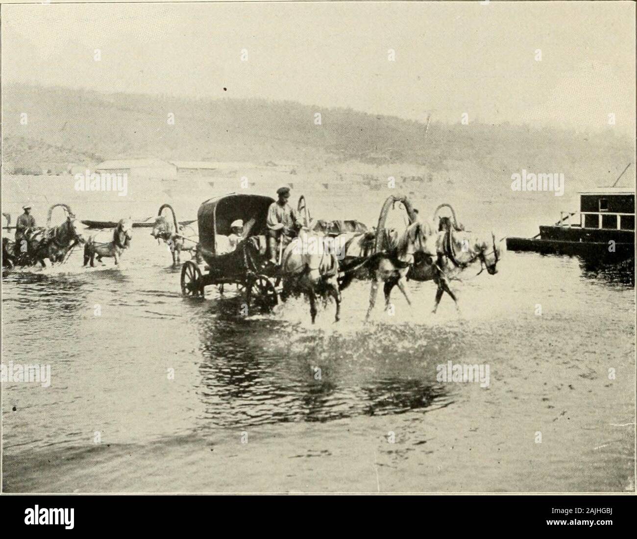 Travelogues; . WAGONS BOARDING FERRY 324 THE TRANS-SIBERIAN RAILWAY ...