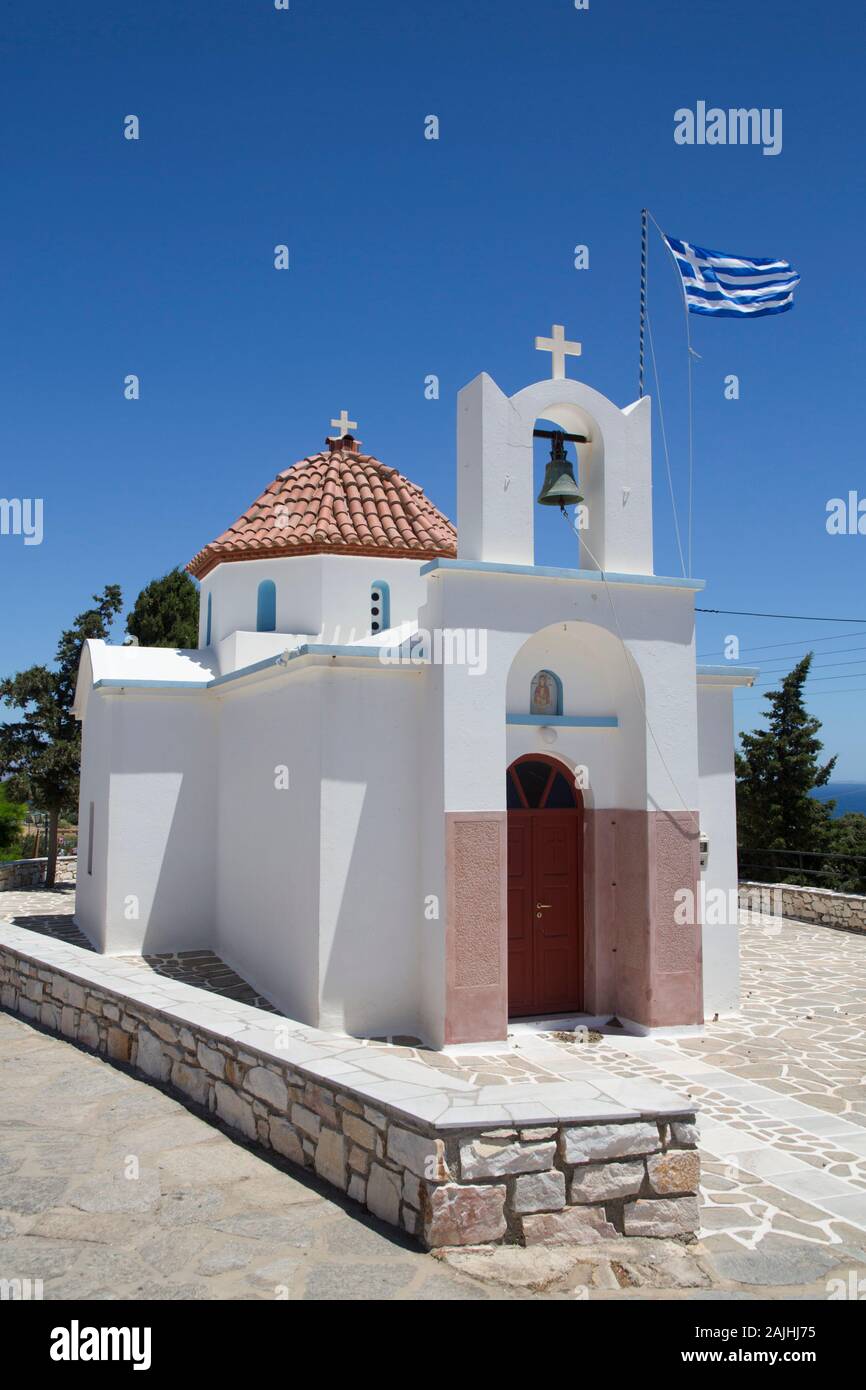 Church of Aspro Horio, Drios Village, Paros Island, Cyclades Group ...