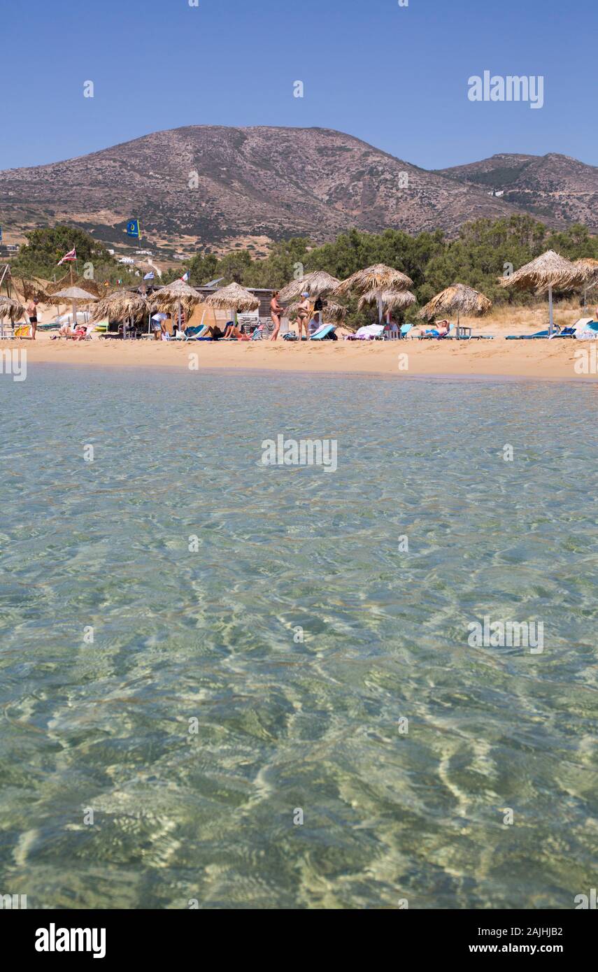 Golden Beach, Paros Island, Cyclades Group, Greece Stock Photo - Alamy