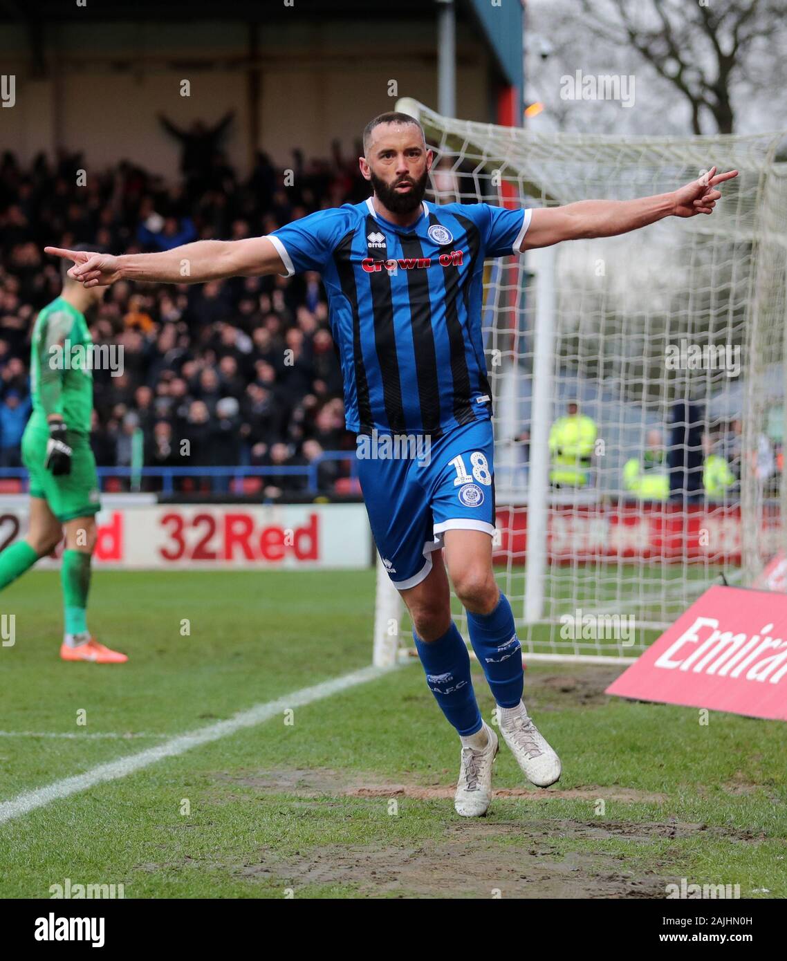 Rochdales aaron wilbraham celebrates scoring hi-res stock photography ...
