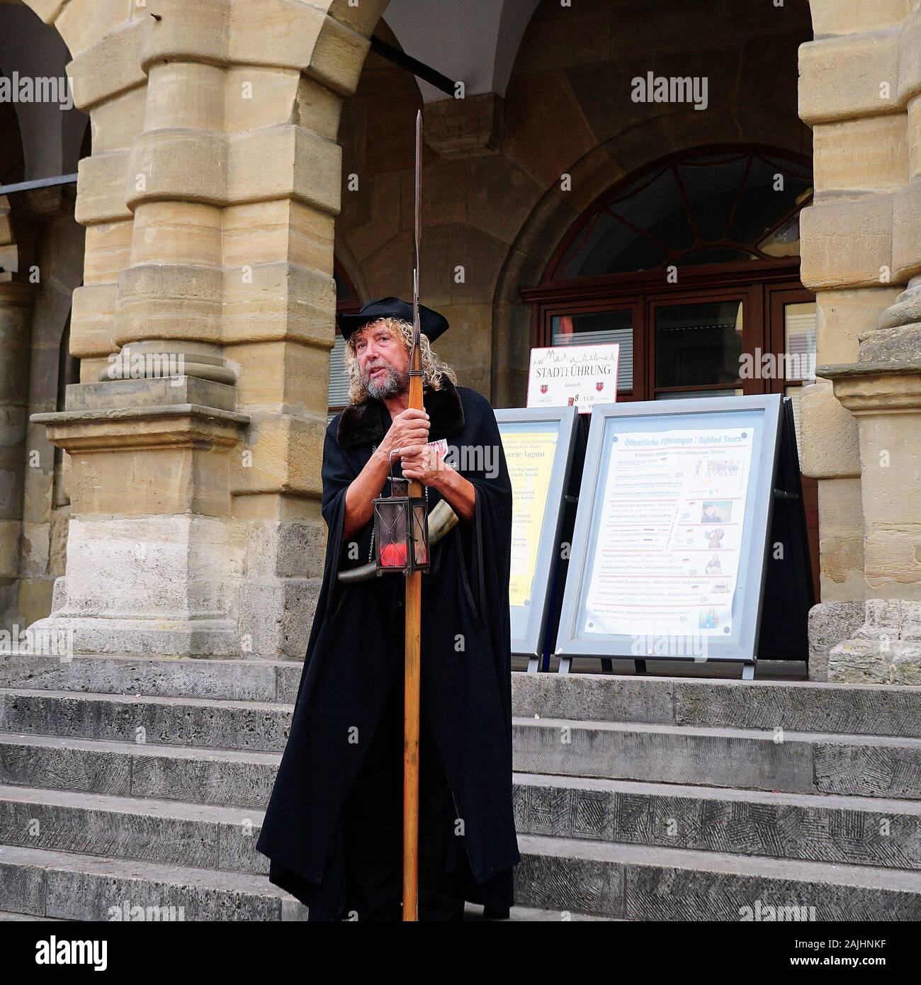 Famous night watchman of Rothenburg ob der Tauber in Germany's best ...