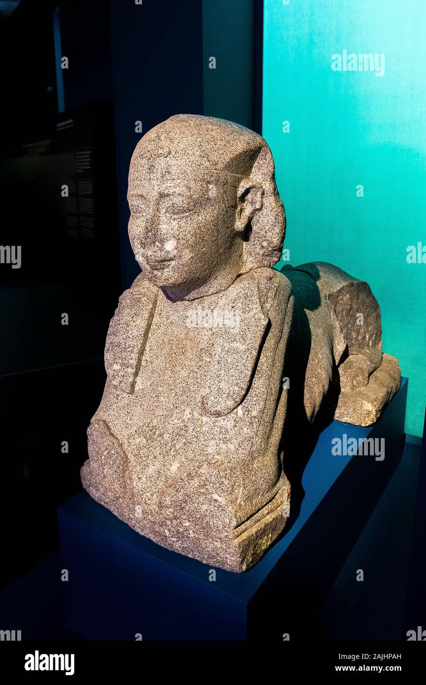 Photo taken during the opening visit of the exhibition “Osiris, Egypt's ...