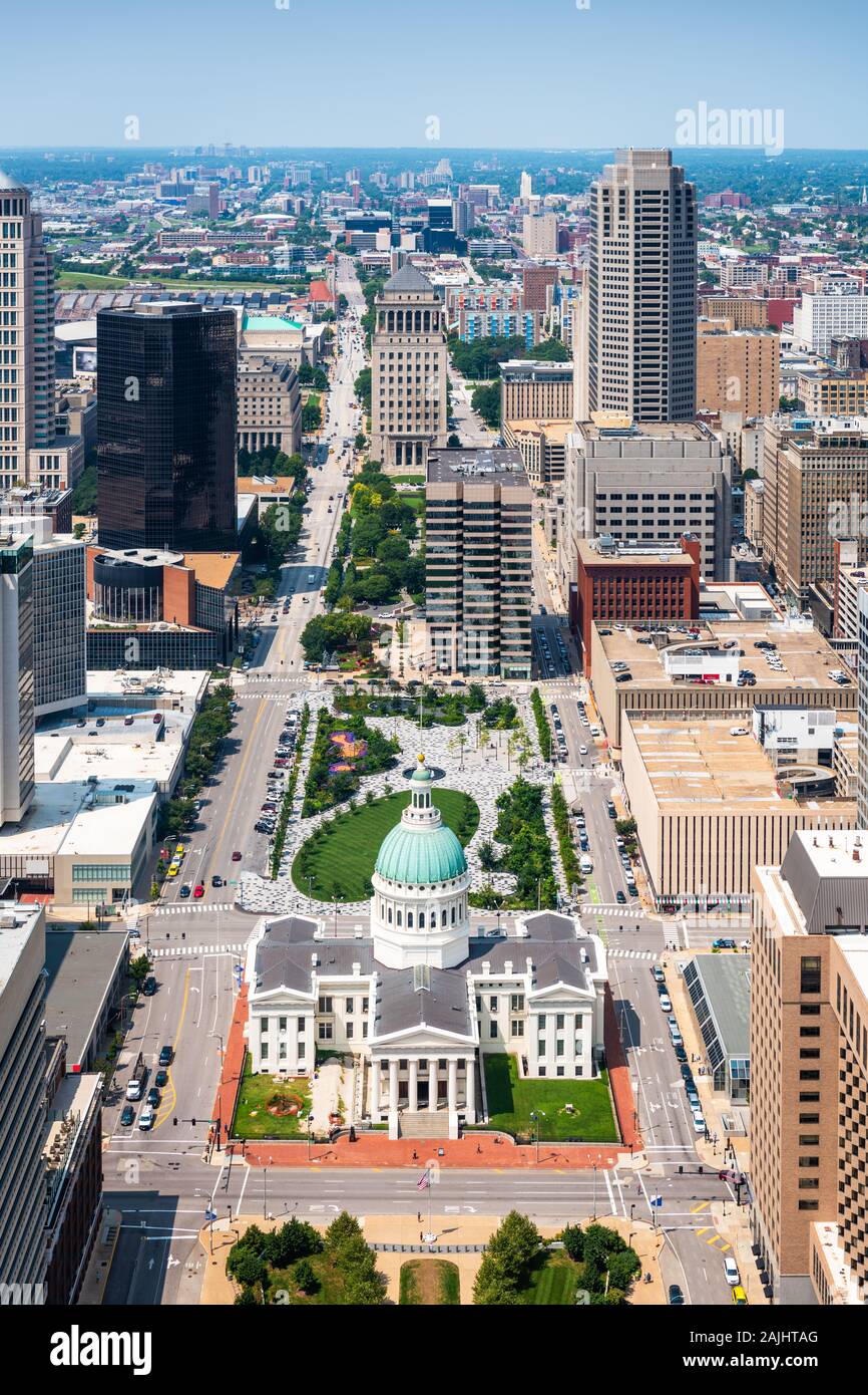 Aerial view downtown st louis hi-res stock photography and images - Alamy