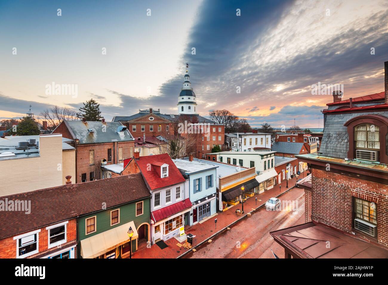 Annapolis capitol aerial hi-res stock photography and images - Alamy