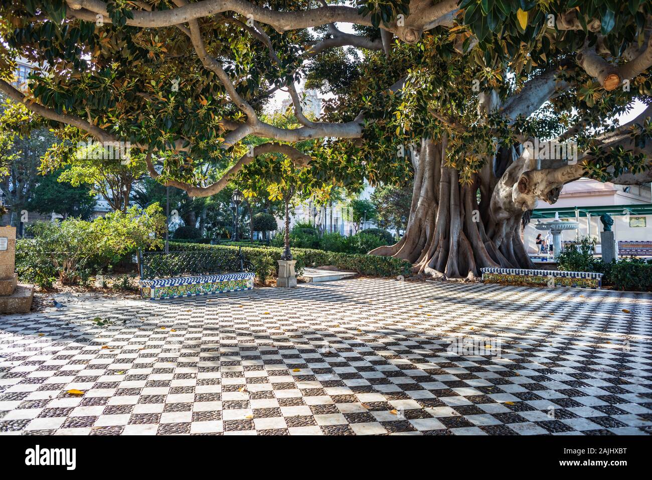 CADIZ, SPAIN - CIRCA OCTOBER, 2019: The Jardines de la Alameda Apodaca ...