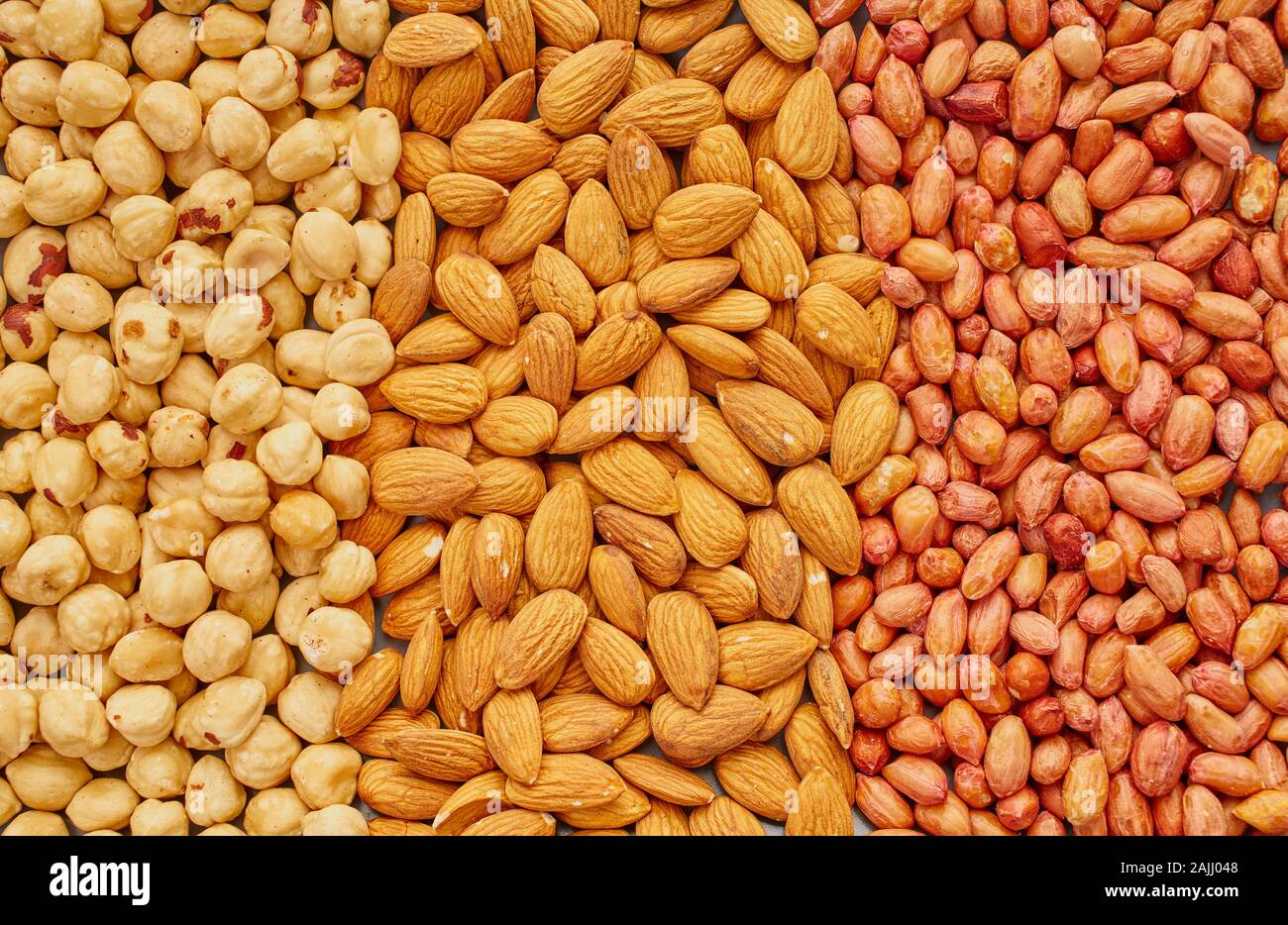 food background from nuts set texture closeup Stock Photo - Alamy