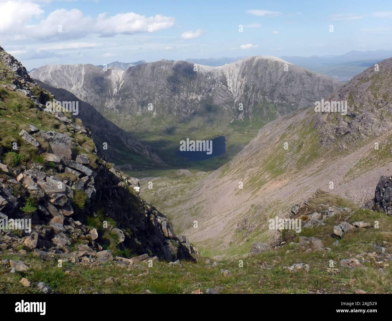 Loch Coire Lair and the Scottish Mountain Munro Beinn Liath Mhor from ...