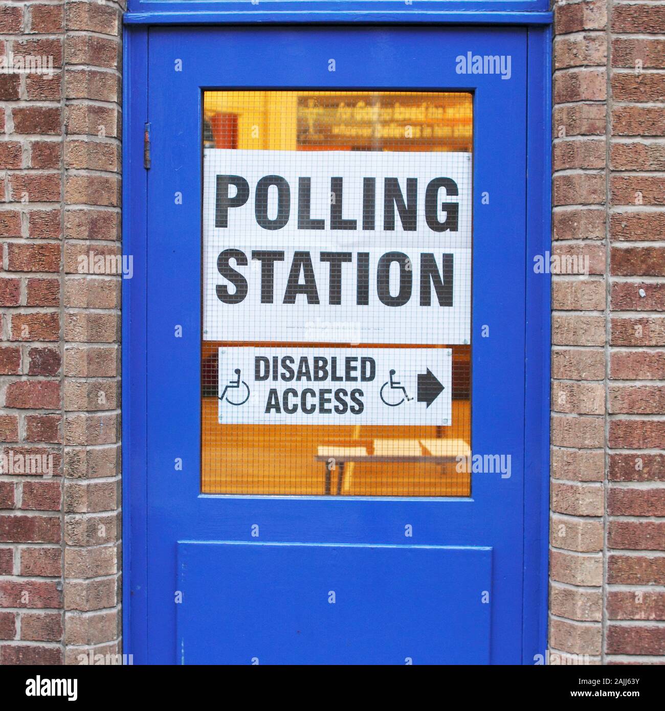 Polling Station during the 2019 general election. Polling stations are ...