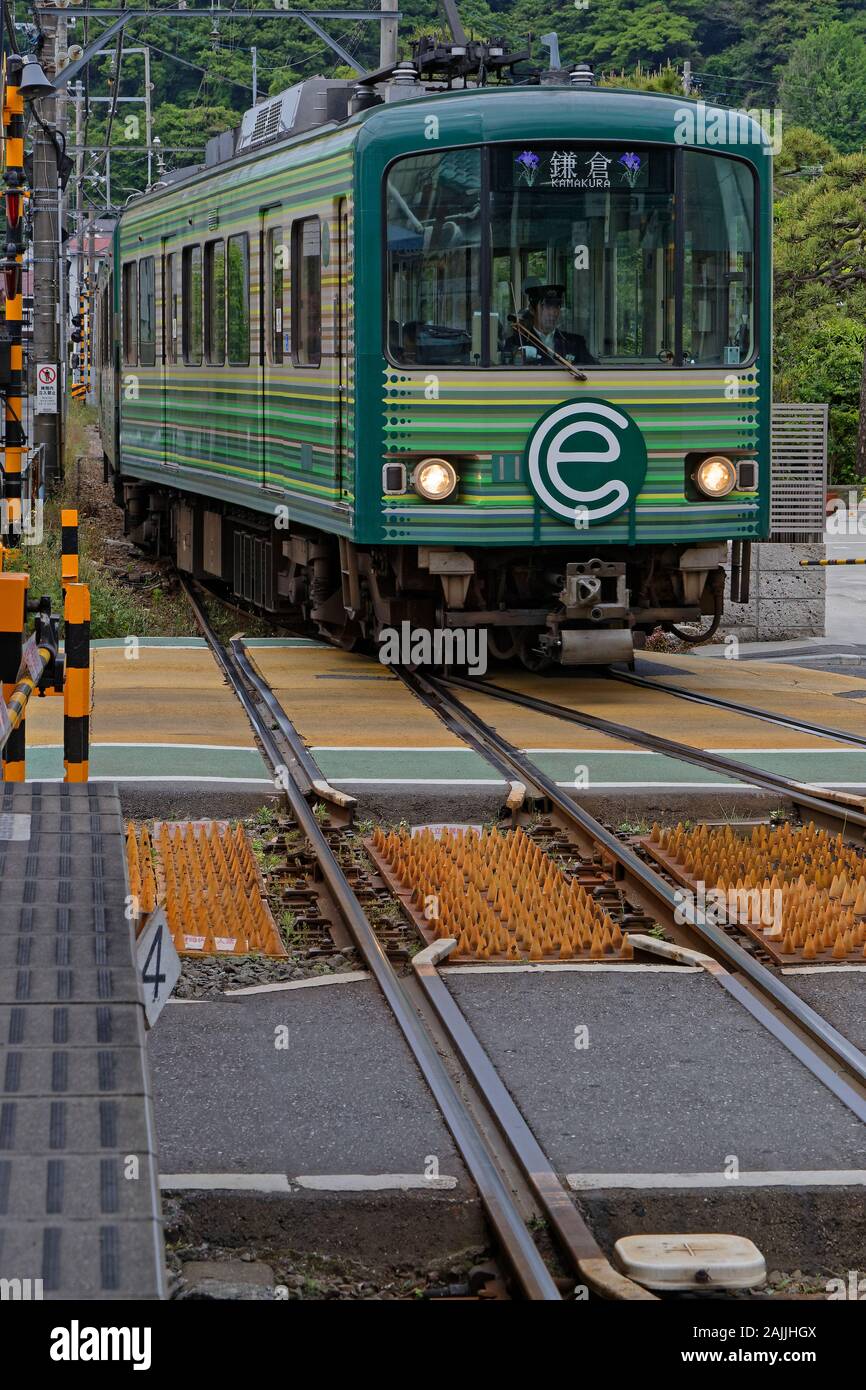 KAMAKURA, JAPAN, May 13, 2019 : Train in Kamakura station. Former ...
