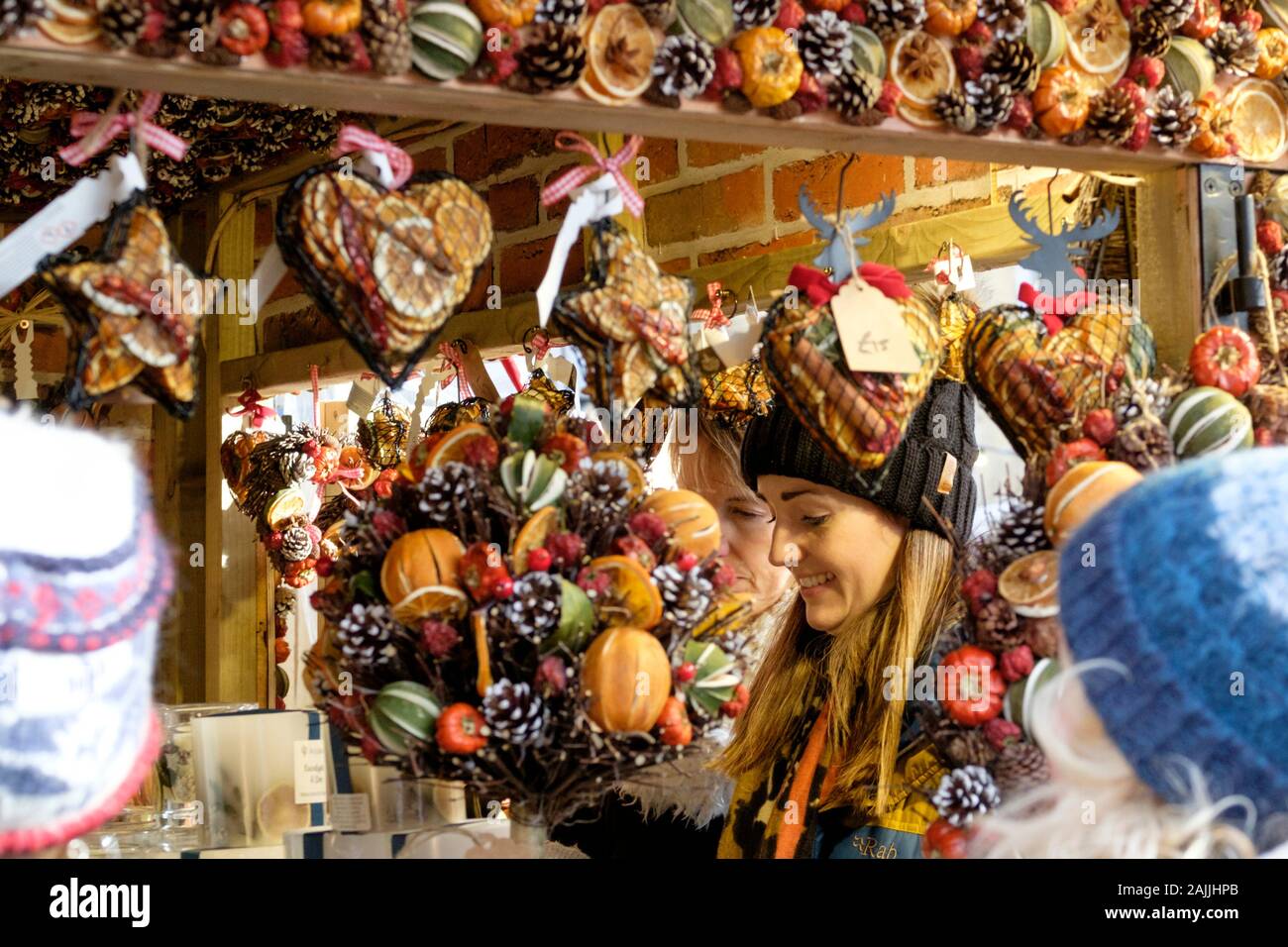 The Pollyfields Stall at the 2019 Bath Christmas Market, Bath, Somerset ...