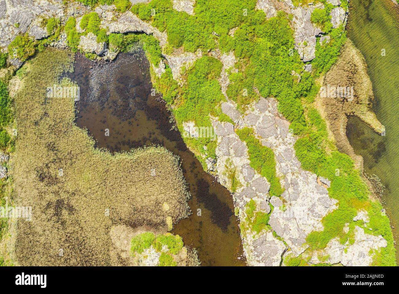 Lake landscape View from above.Iceland Stock Photo - Alamy