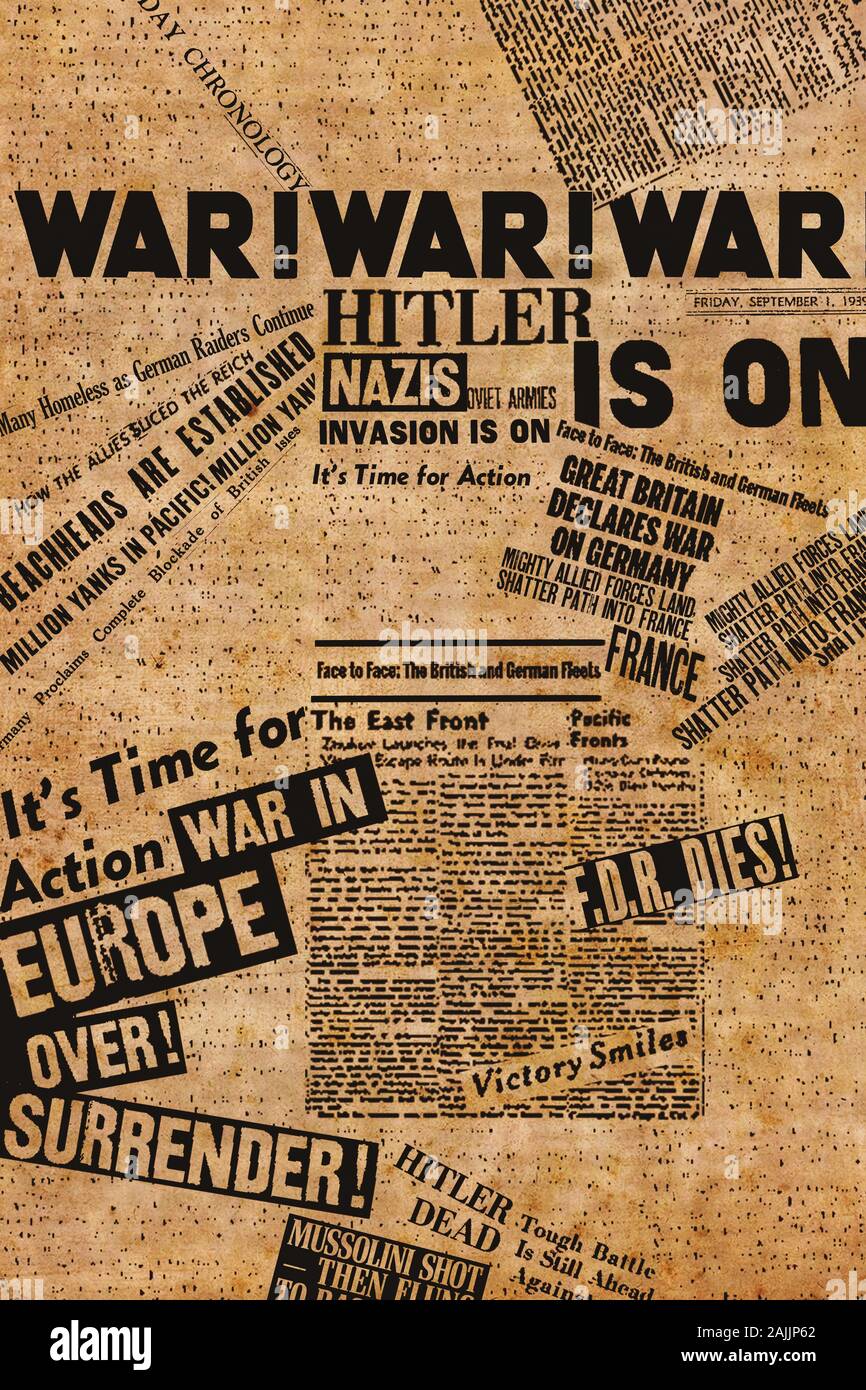 Newspaper cover war hi-res stock photography and images - Alamy