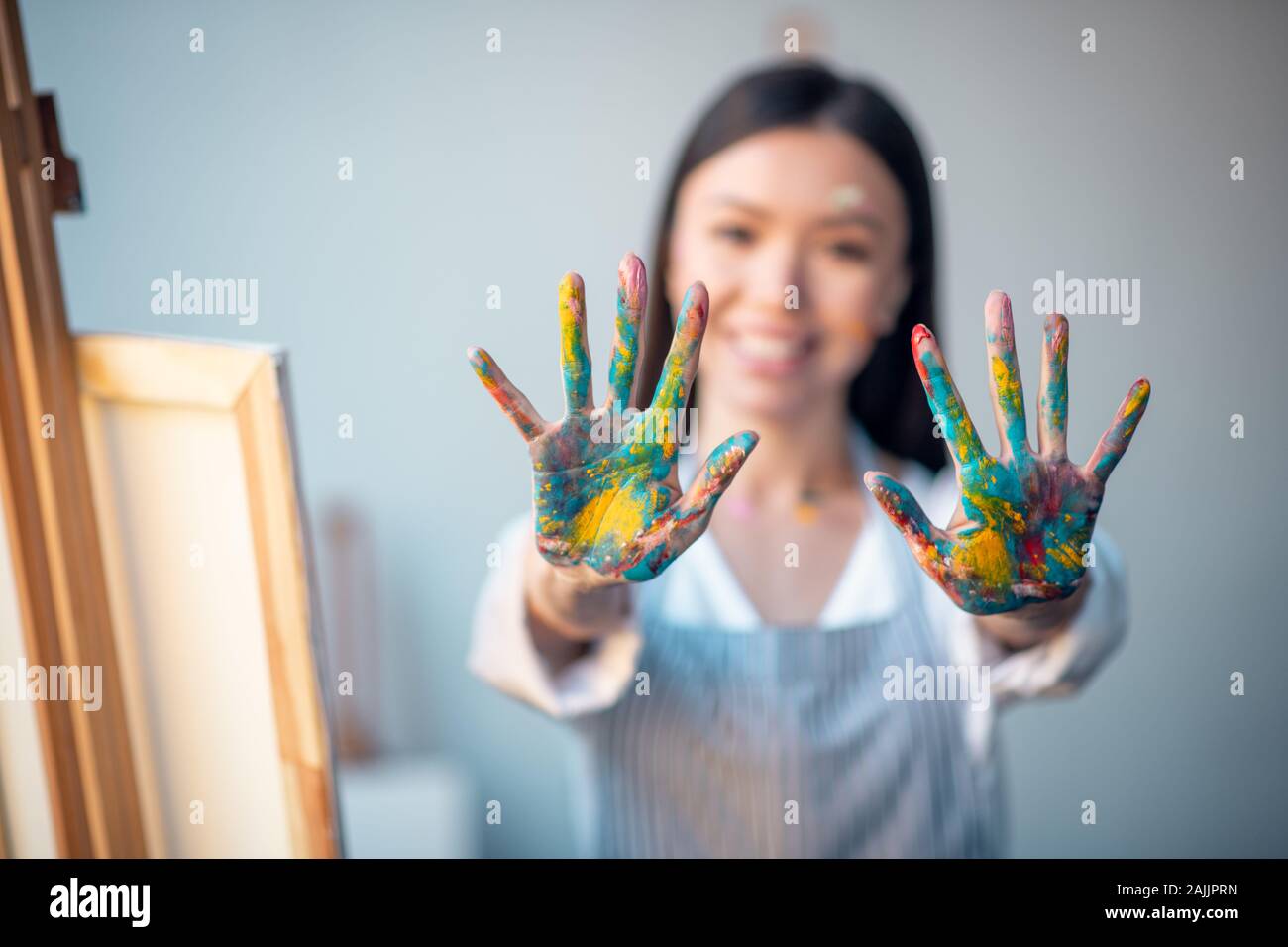 Hands of a good looking young woman Stock Photo - Alamy