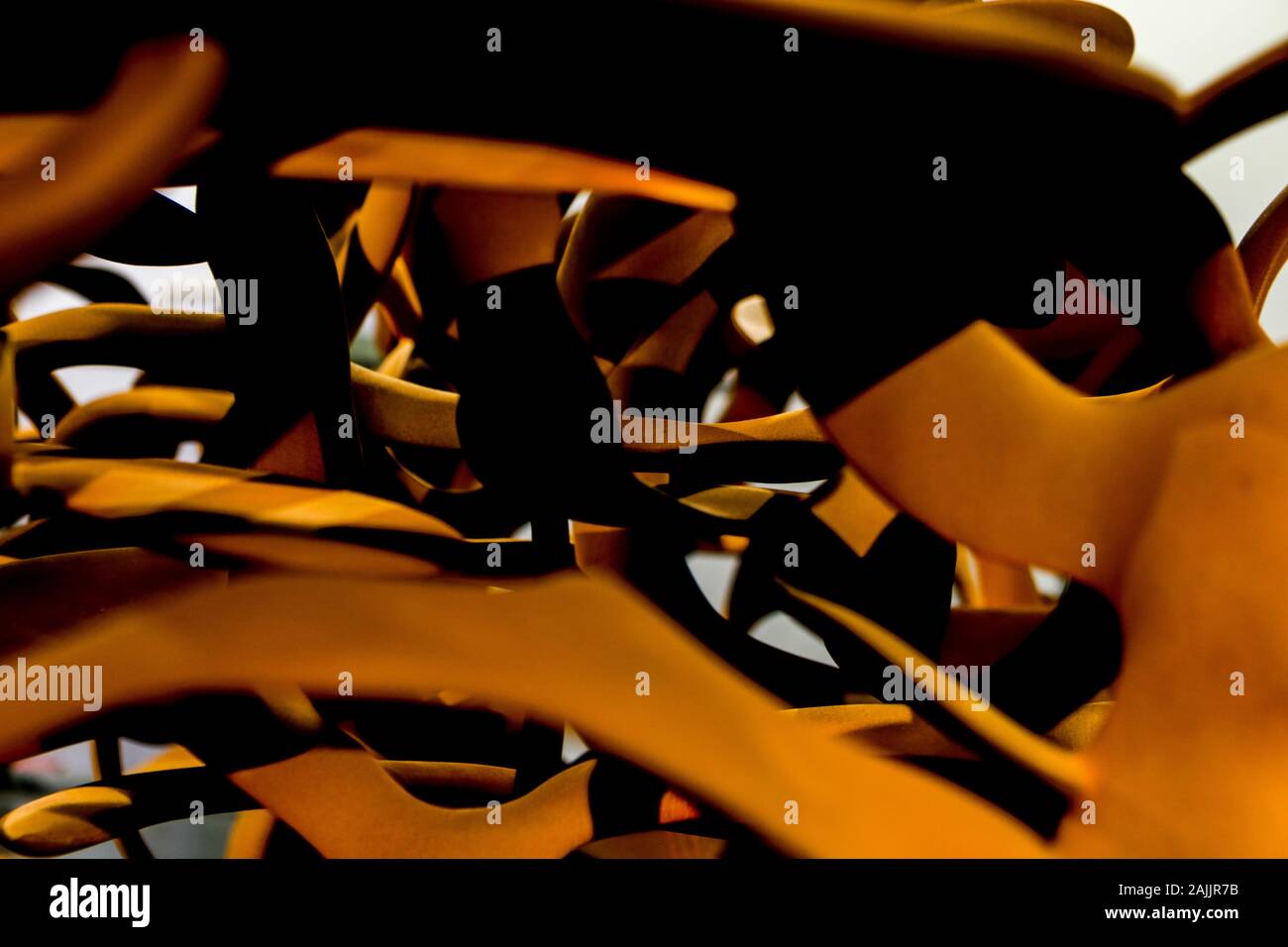 January 4, 2020: Detail of Tony Cragg's work that occupies the MuBe ...
