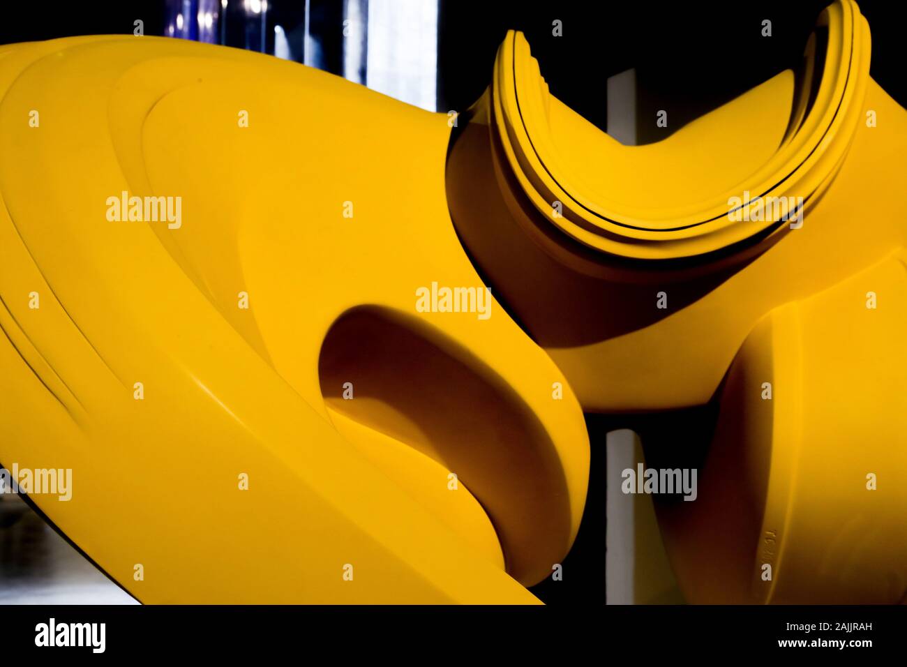 January 4, 2020: Detail of Tony Cragg's work that occupies the MuBe ...