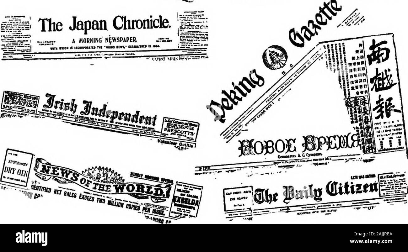 Newspaper headings hi-res stock photography and images - Alamy