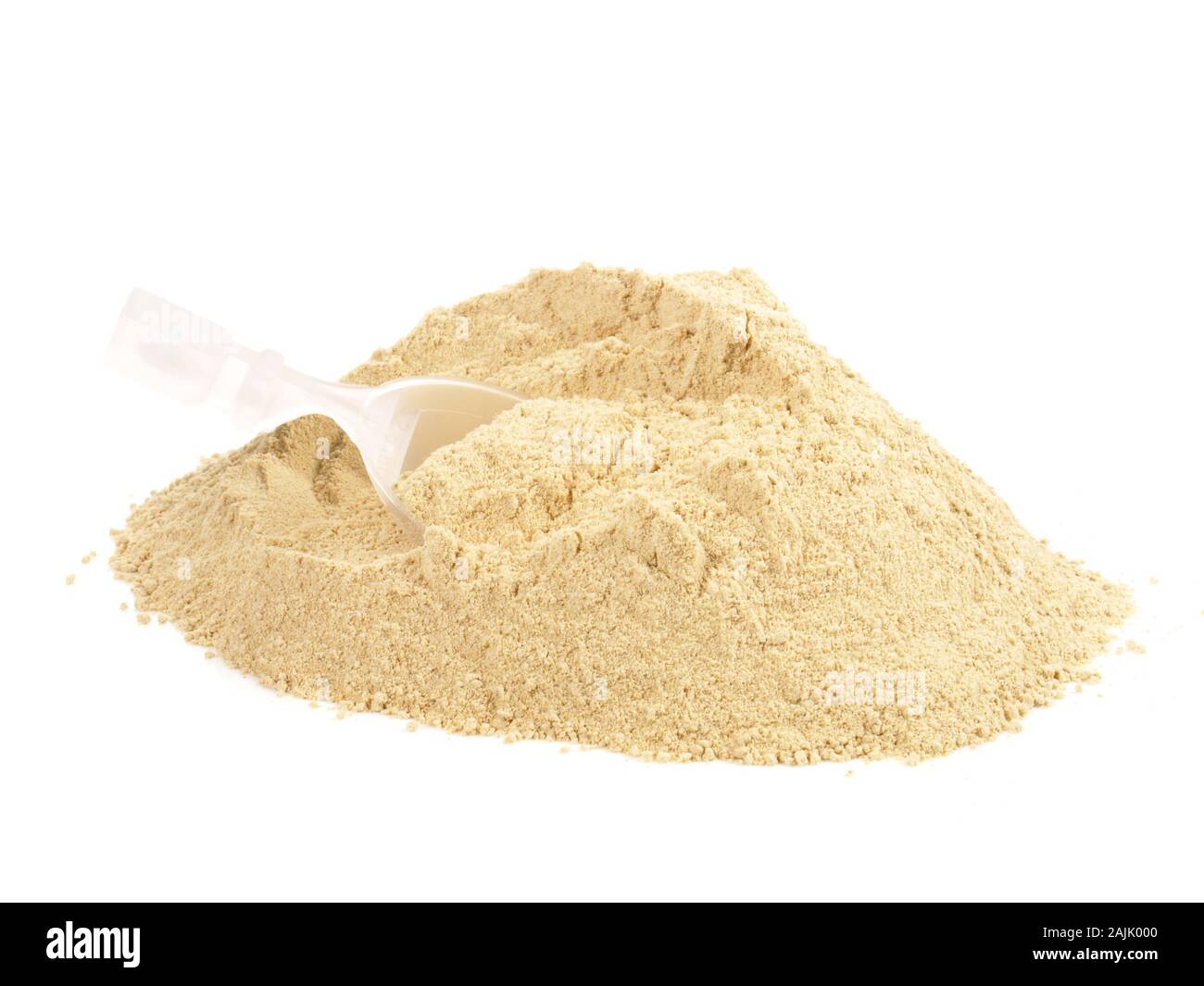 Maca Powder on white Background Stock Photo - Alamy