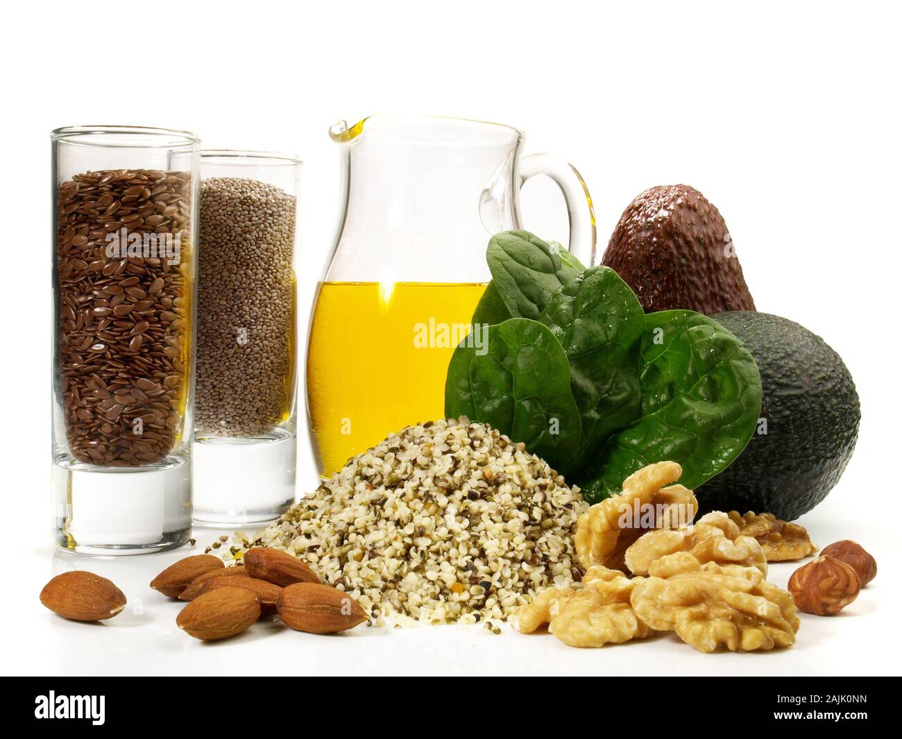 Omega 3 Vegetarian on white Background Stock Photo - Alamy
