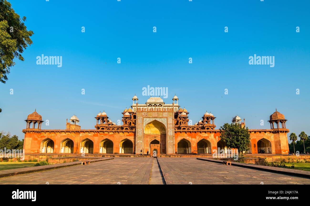 Tomb of Akbar the Great at Sikandra Fort in Agra, India Stock Photo - Alamy