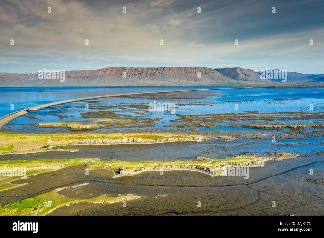 Aerial view on Icelandic landscape from air. Famous place. Travel ...