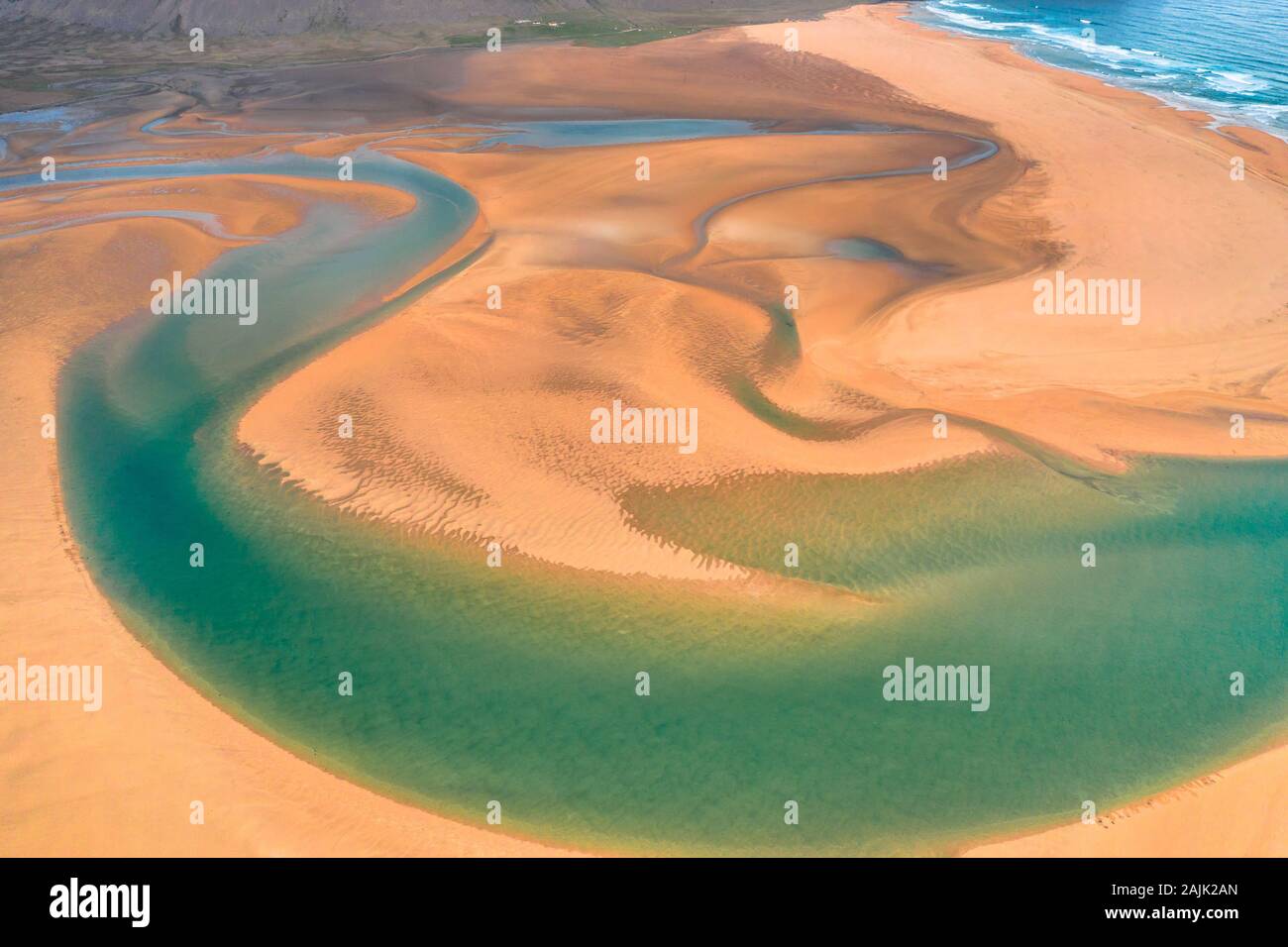 Aerial view beach iceland hi-res stock photography and images - Alamy