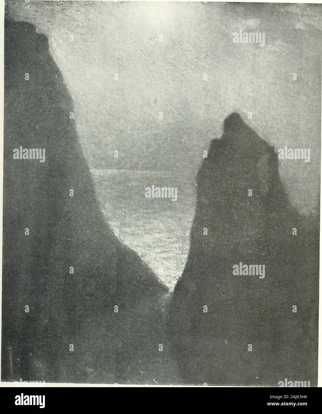 International studio . WAITING BY ALBERT PIKE LUCAS. ROCKS AND OCEAN BY ...