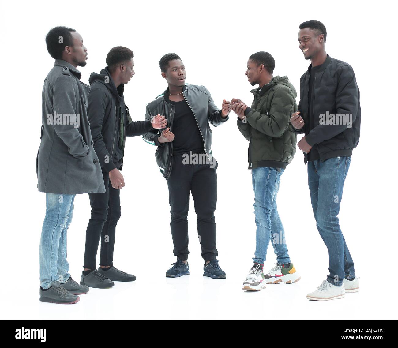 Group diverse guys discussing Cut Out Stock Images & Pictures - Alamy