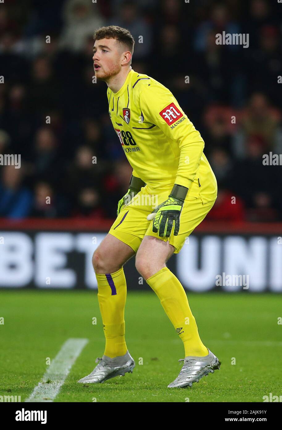 Bournemouth goalkeeper Mark Travers during the FA Cup third round match ...