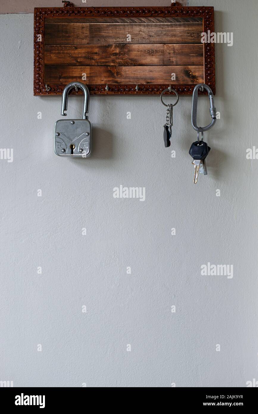 Wooden key hanger hi-res stock photography and images - Alamy