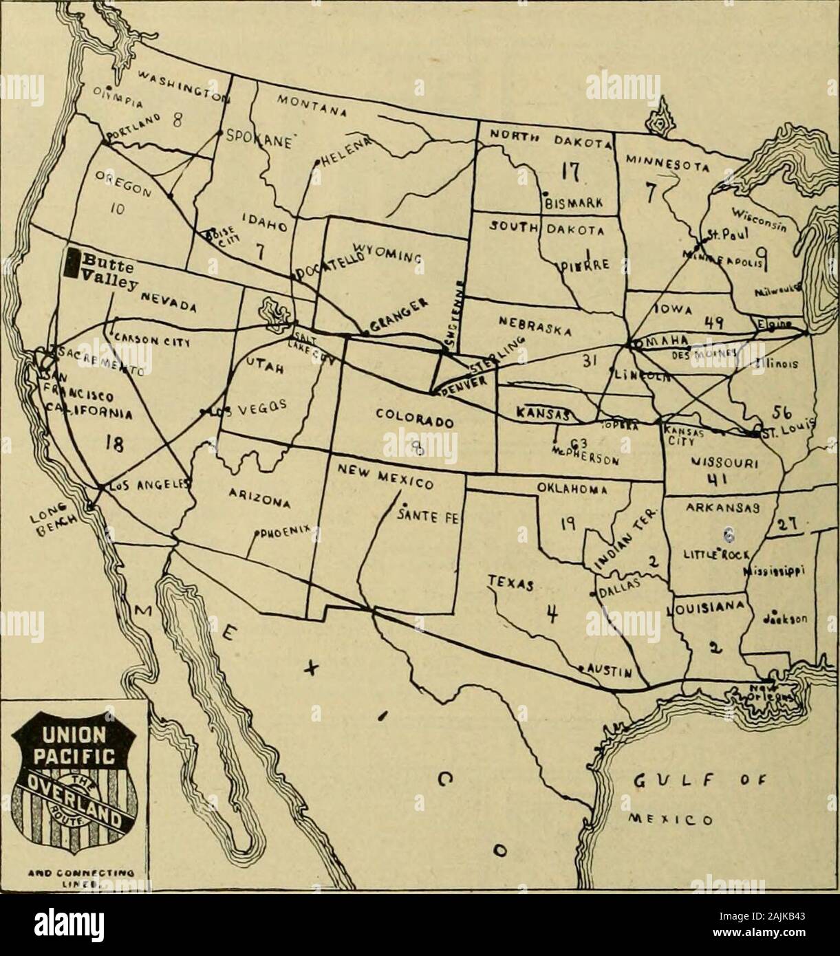 California state route map hi-res stock photography and images - Alamy