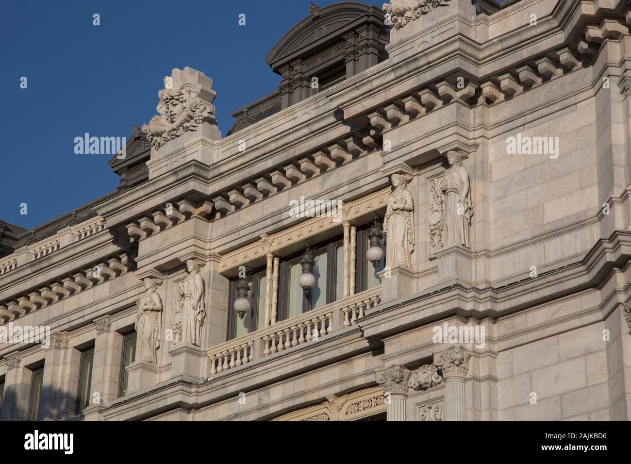 Main Facade at Bank of Spain Building; Madrid Stock Photo - Alamy