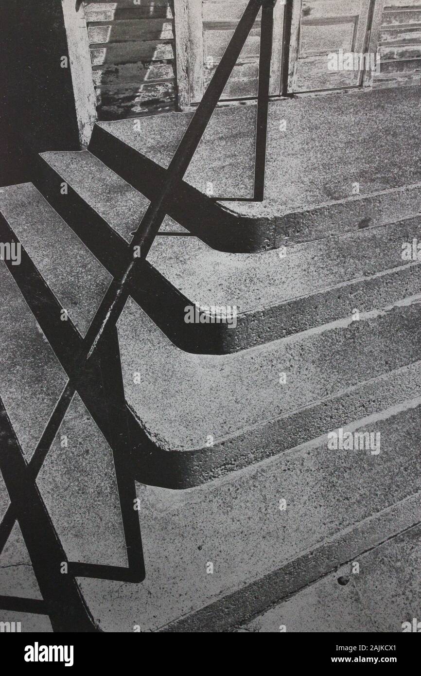 Fine 1970s vintage black and white photography of steps in a dream like ...
