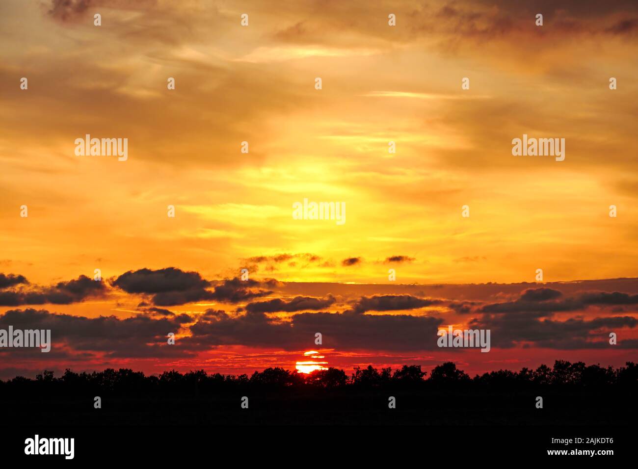Beautiful dramatic sunset with twilight color sky and clouds Stock ...