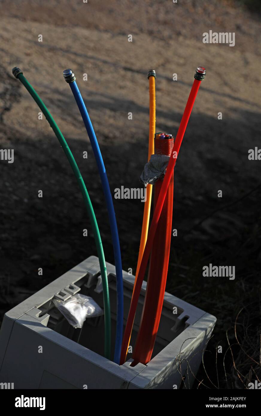 Cable wire harness telecommunications Stock Photo - Alamy