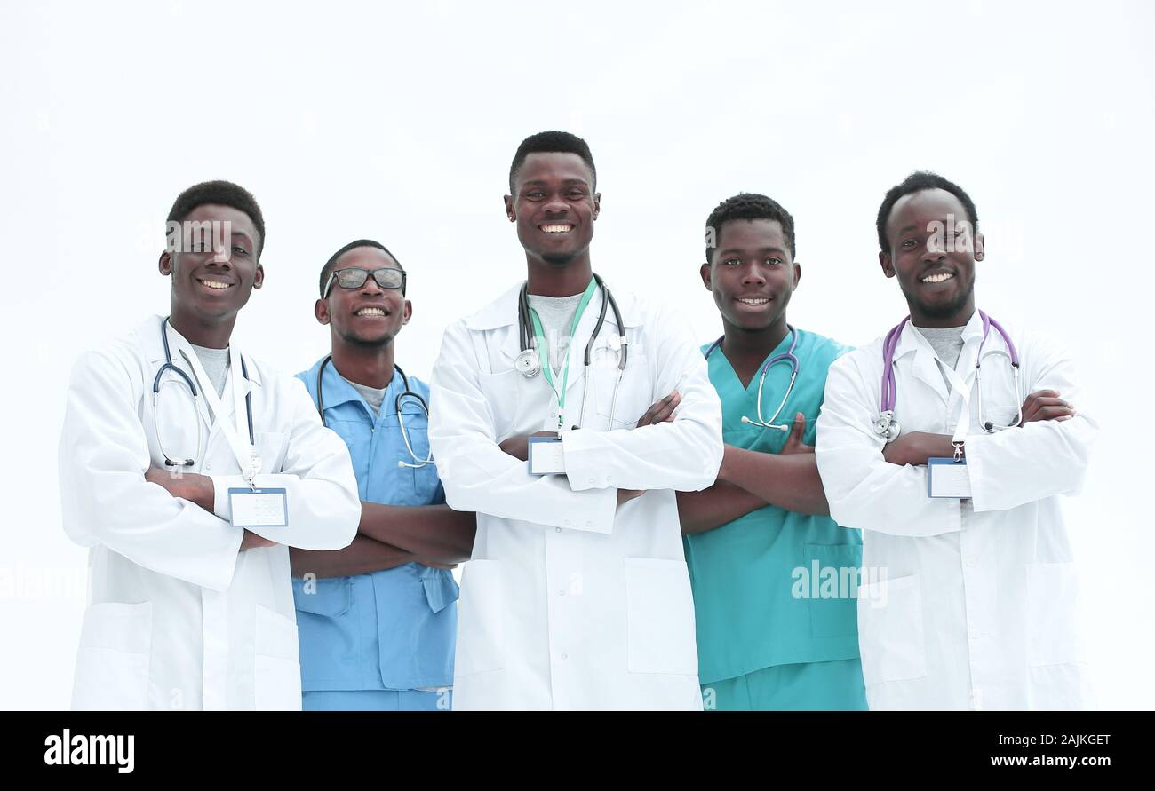 in full growth. professional group of doctors standing together Stock ...