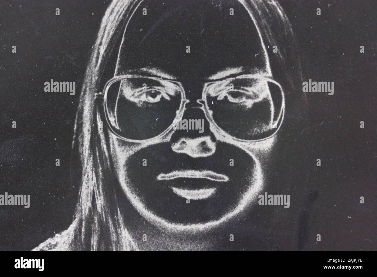 Fine seventies black and white photograph of a reverse negative and ...