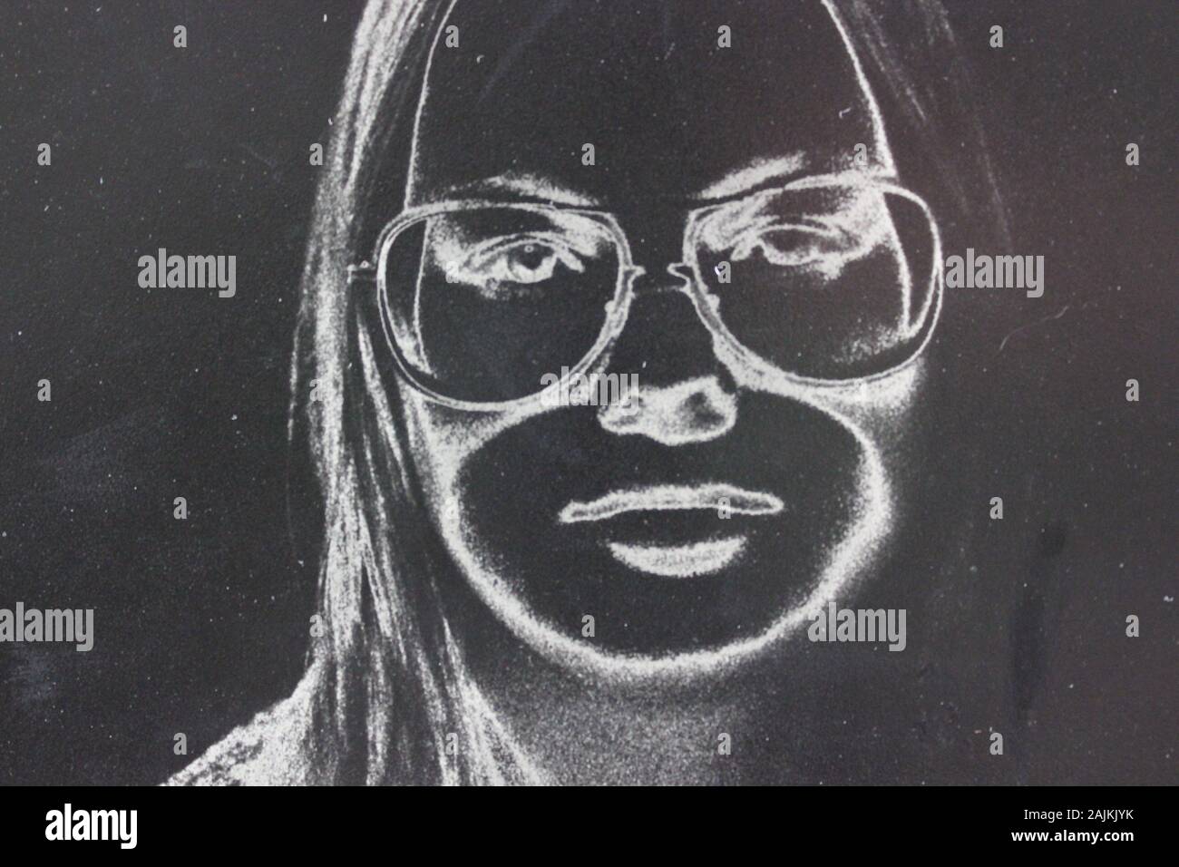 Fine seventies black and white photograph of a reverse negative and ...