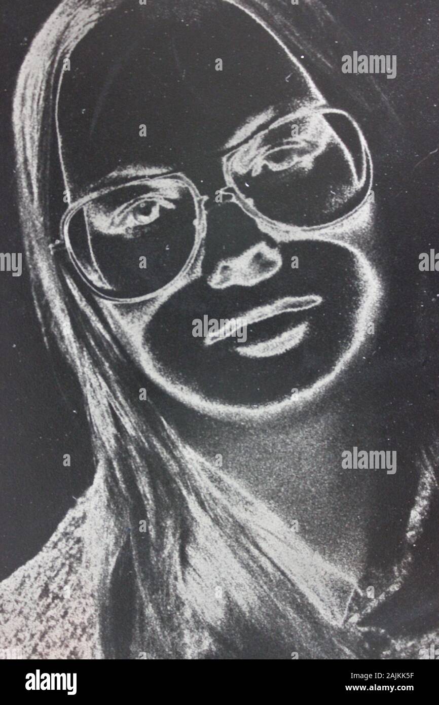 Fine seventies black and white photograph of a reverse negative and ...