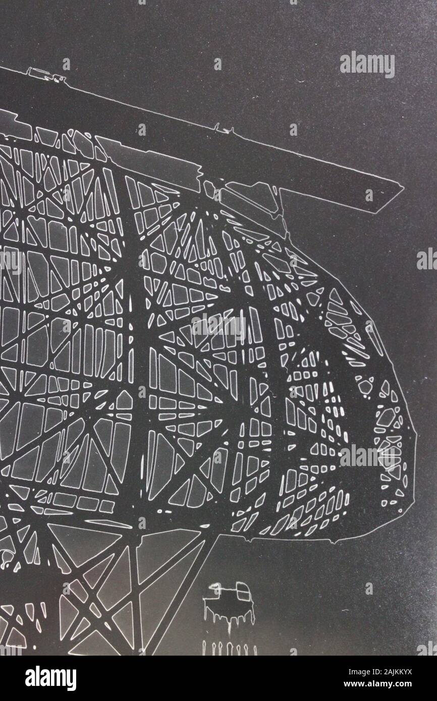 Fine seventies black and white photography of a vintage aircraft radar ...