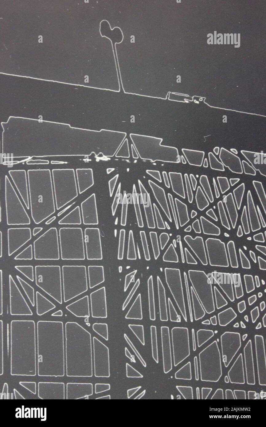 Fine seventies black and white photography of a vintage aircraft radar ...