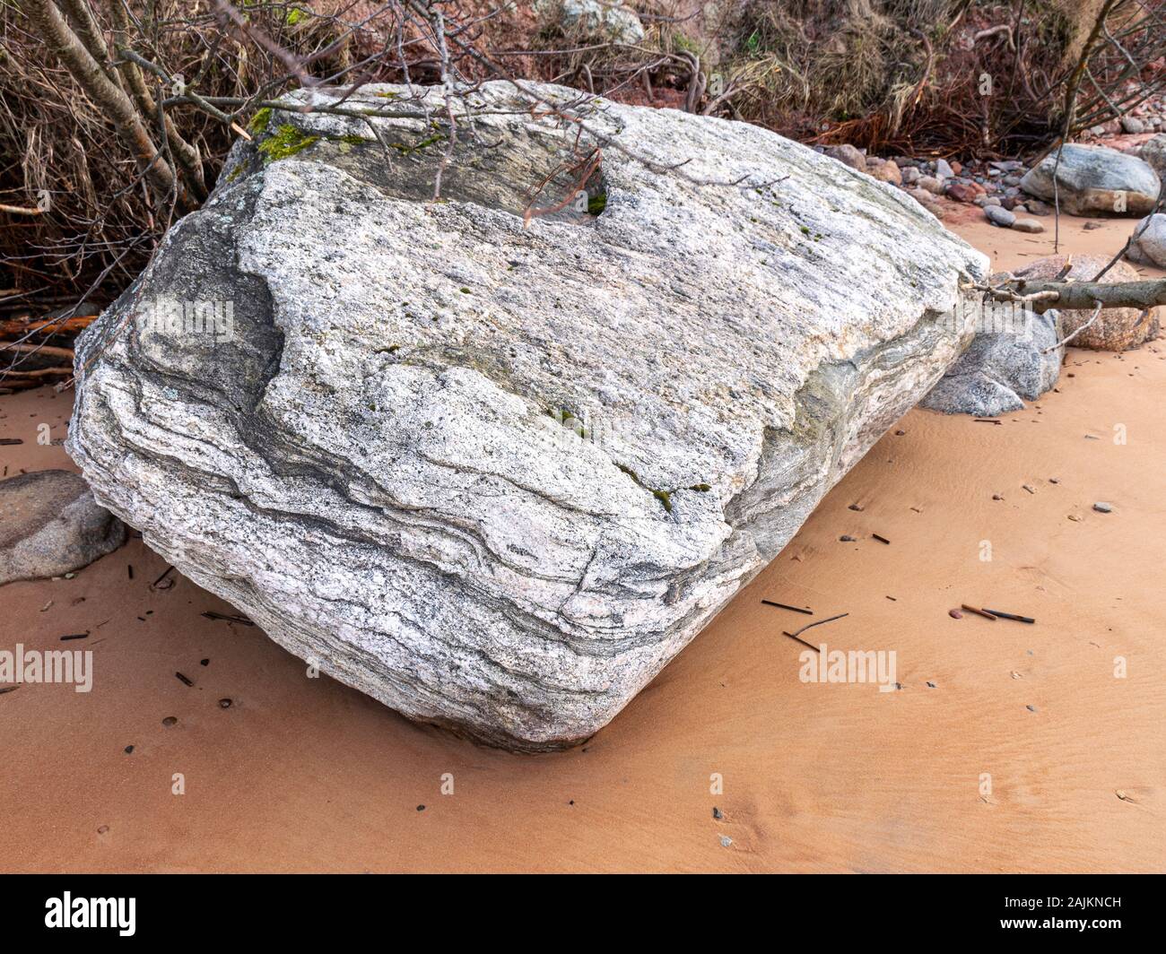 beautiful stone by the sea, visible stone texture Stock Photo - Alamy
