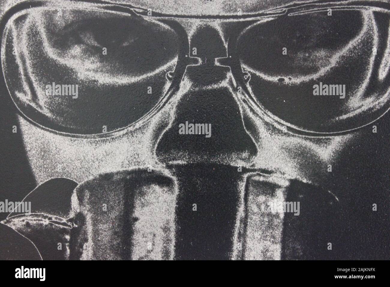 Fine seventies black and white photograph of a reverse negative and ...