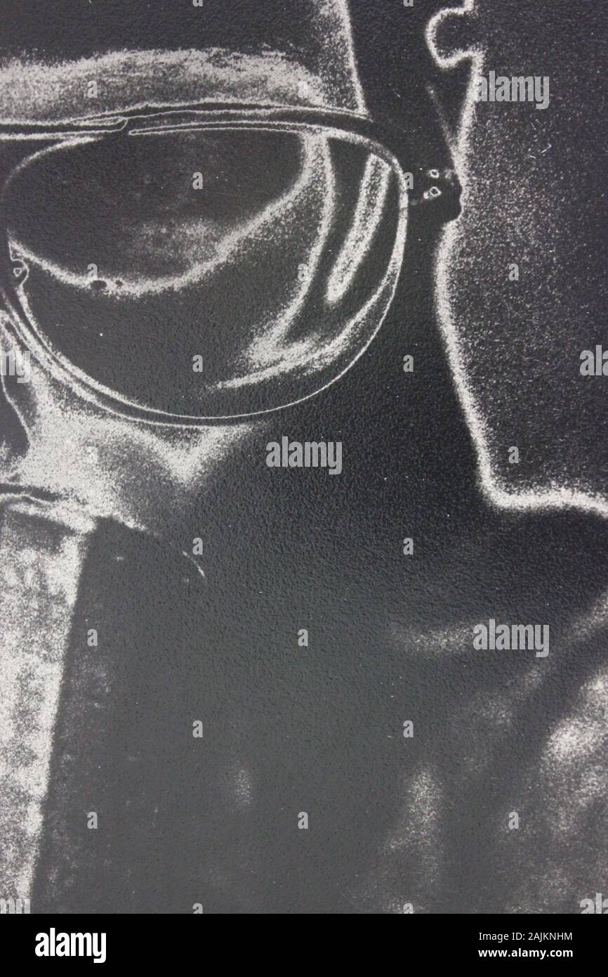 Fine seventies black and white photograph of a reverse negative and ...