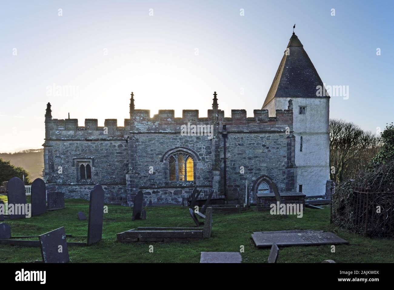 St Eilian's Church, Llaneilian, Anglesey, is a medieval church with a ...
