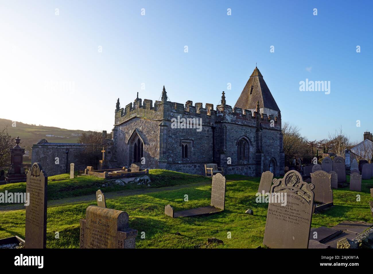 Church tower with a pyramidal roof hi-res stock photography and images ...