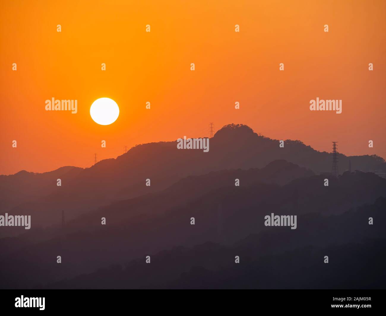 Sunset landscape of new taipei city at Taiwan Stock Photo - Alamy