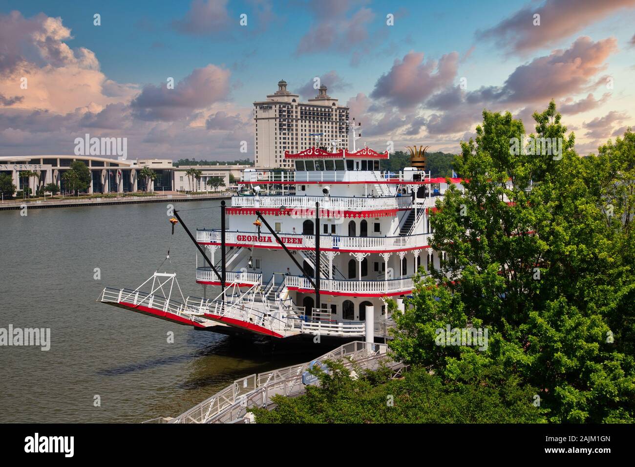 Georgia Queen on Savannah River Stock Photo - Alamy