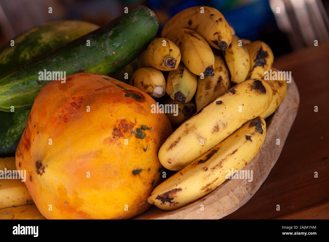 Exotic fruits and bananas Stock Photo - Alamy