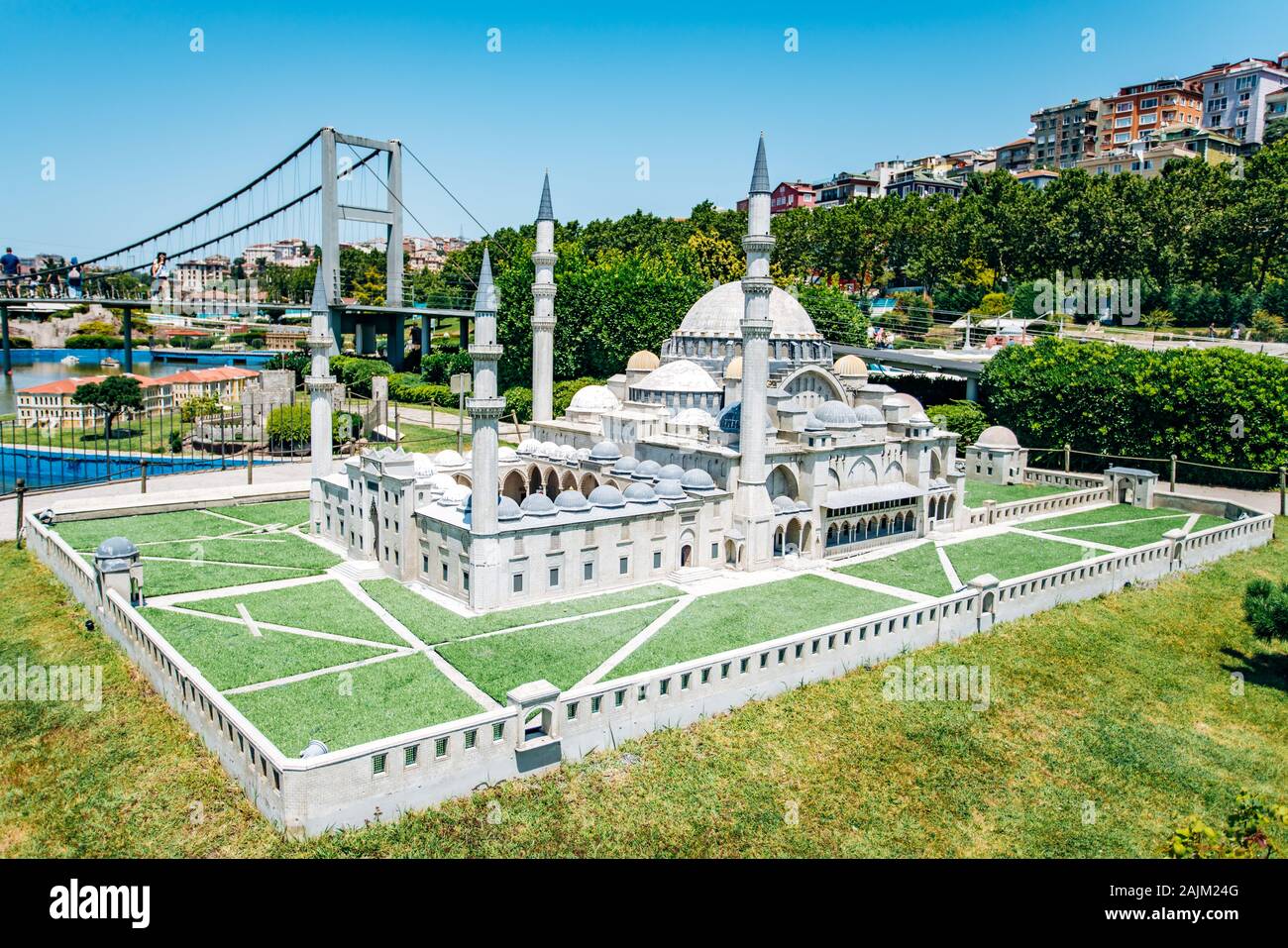 Istanbul, Turkey - July 12, 2017: the reduced copy of the Tomb of ...