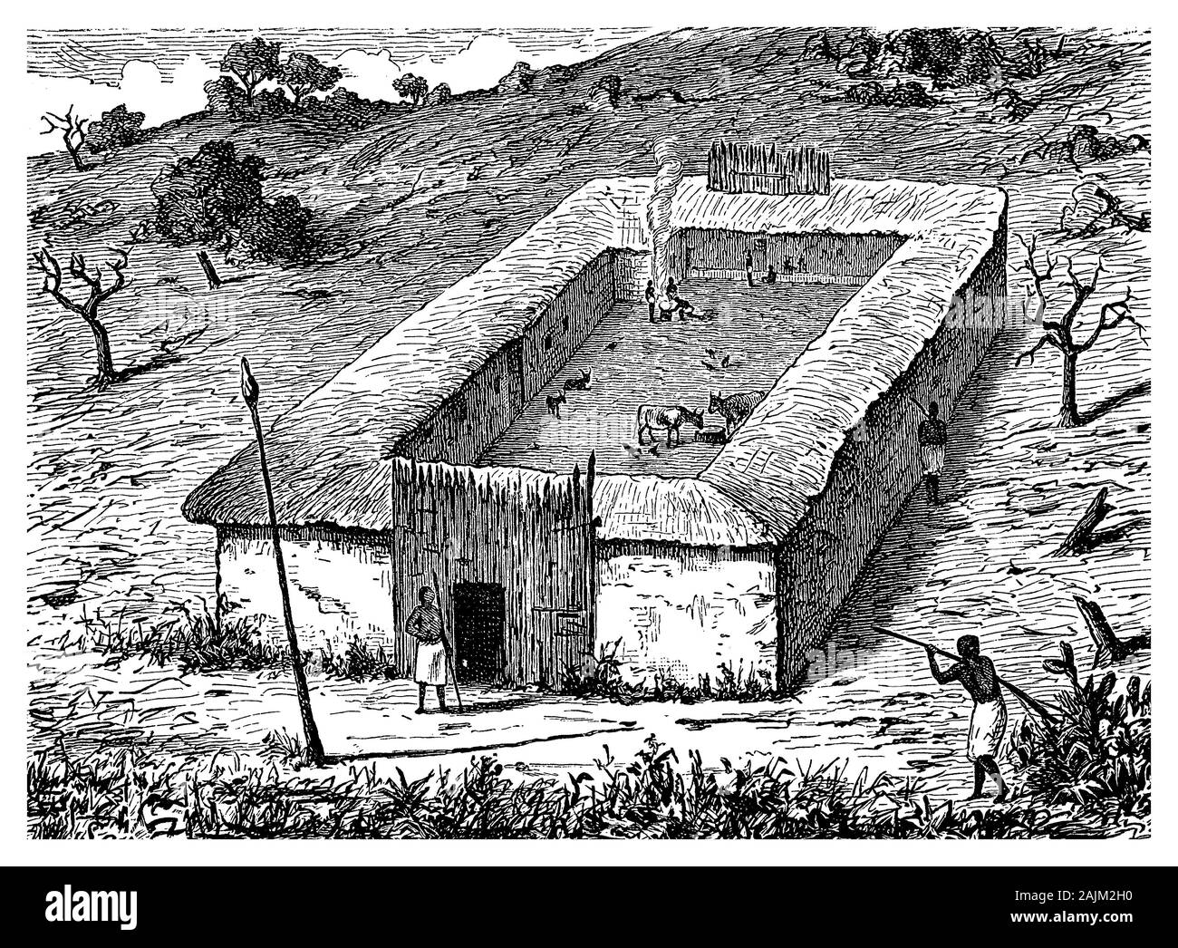 Rural settlement africa Cut Out Stock Images & Pictures - Alamy